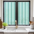 Aqua White Stripes Window Privacy Film, Modern Minimalist Aqua Lines ...