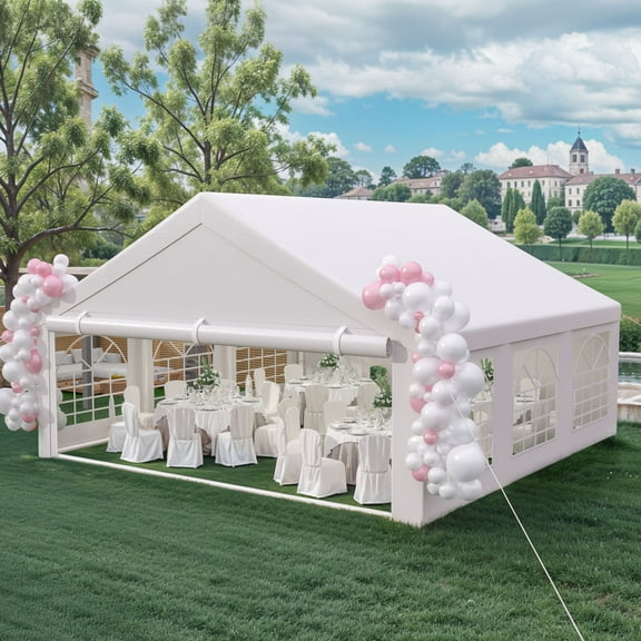 ModFusion Outdoor Canopy Tent 20’ x 40’ Straight Edge Party Tent with ...
