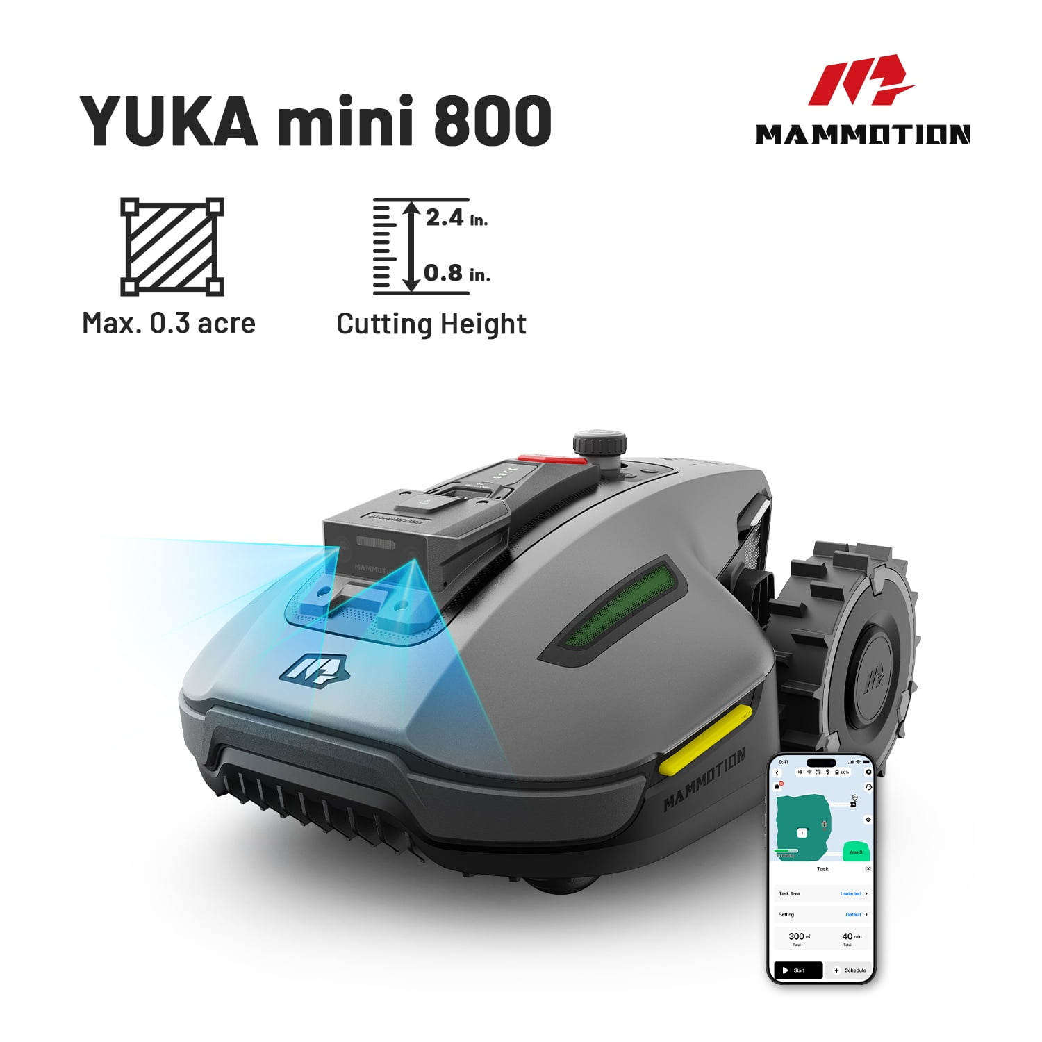 Click here for Mammotion Yuka Mini 800 Robot Lawn Mower reception... prices