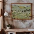 Affixzi Light Green Landscape Print: Abstract Texas Wall Art, Unframed ...