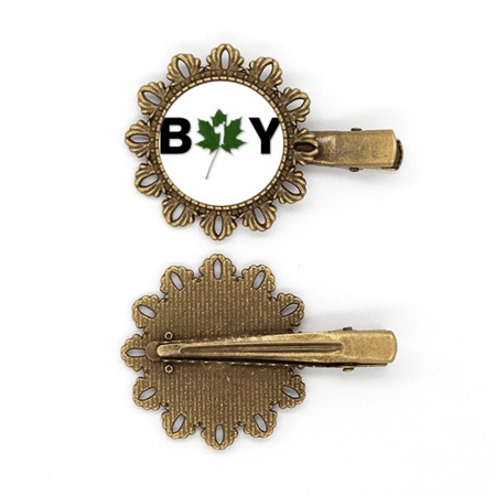 Boy Textual Posture Art Deco Fashion Vintage Metal Flower Hairpin Hair ...