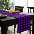 Black Purple Plaid Table Runner 48 Inches Long - Farmhouse Simple ...