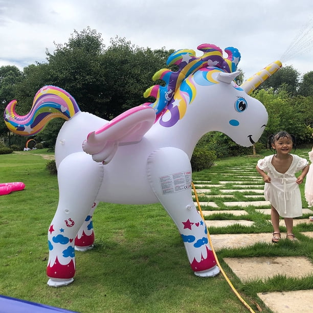 Inflatable Unicorn Water Spray Toys Unicorn Sprinkler Summer Beach Lawn ...