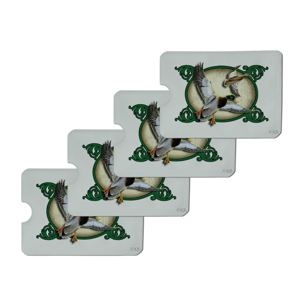Wildlife Deco Mallard Ducks Flying Credit Card RFID Blocker Holder ...