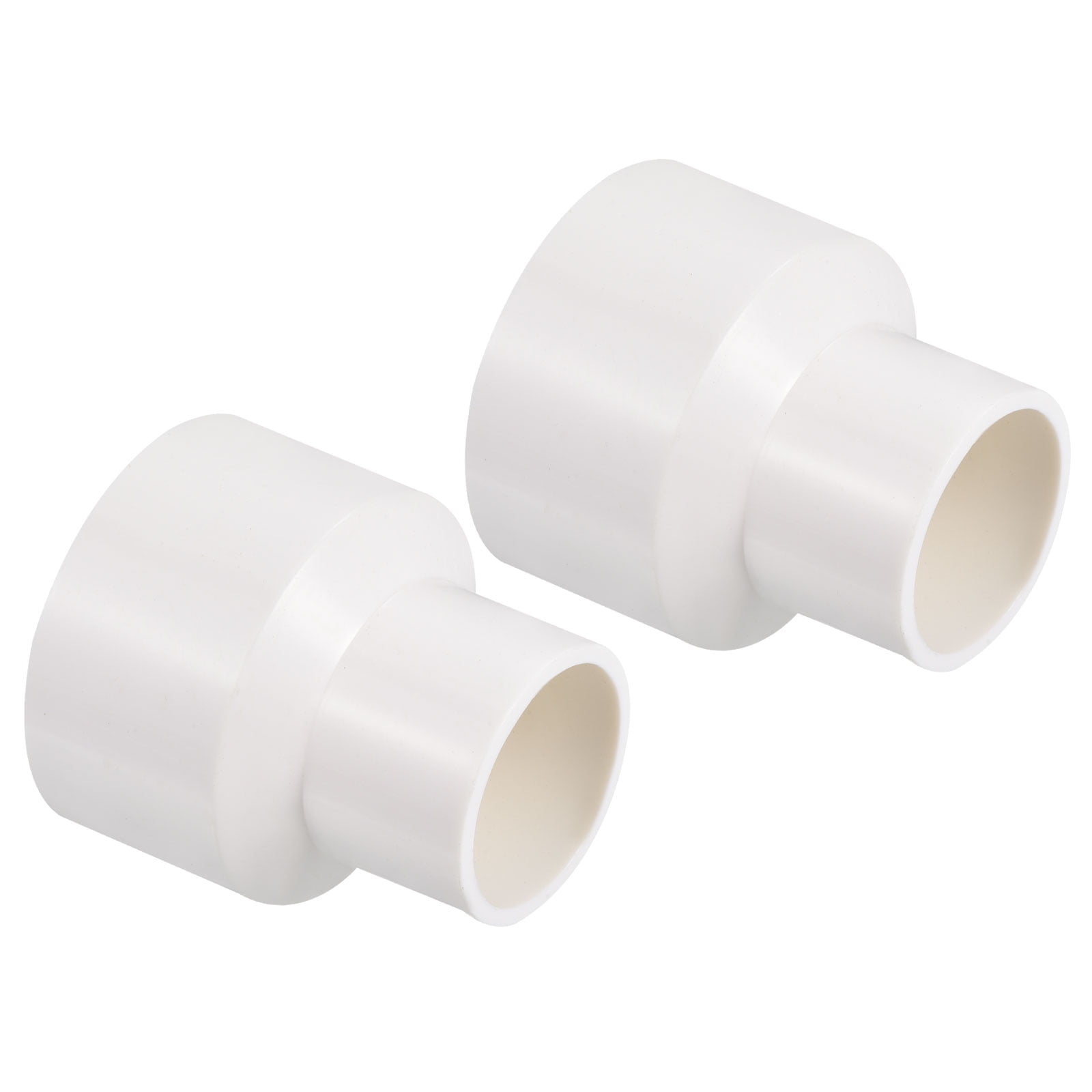 Uxcell 50x32mm PVC Reducer Pipe Fitting Straight Coupling Connector ...