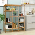 Topbuy 5-Layer Bamboo Storage Rack Plant Flower Holder Display Shelves ...
