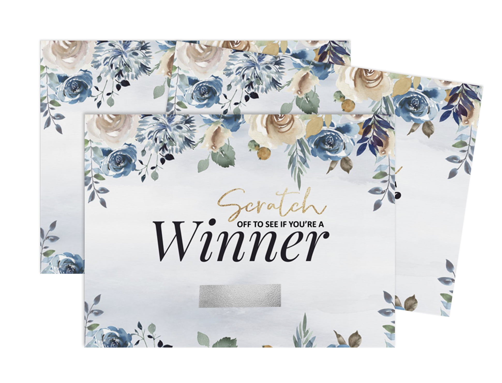 Inkdotpot Girl Baby Shower Scratch Cards, Pack Of 30, Floral Theme ...