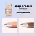 Lottie London x Kim Kim Press on Nail Set, Groovy Chrome, Rounded ...