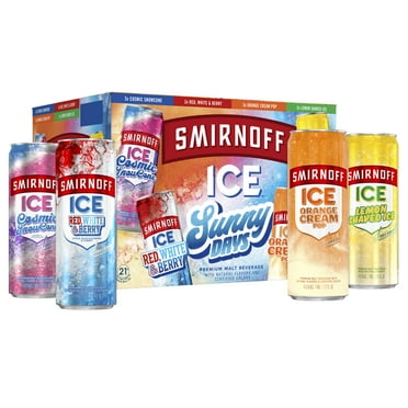 Smirnoff Ice Blue Raspberry Lemonade, 11.2 fl oz, 6 Pack Bottles, 4.5% ...