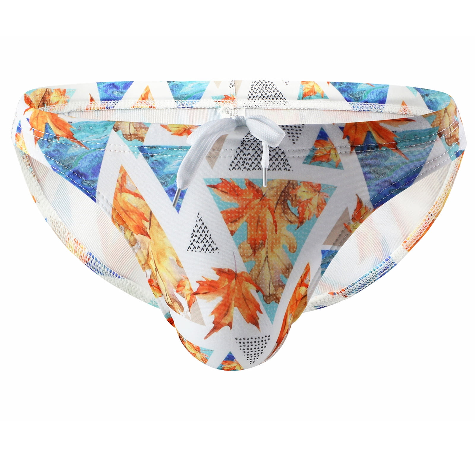 Mens Underwear Clearance Underwear Swim Trunks Low-rise Printing Smooth ...