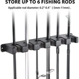 Vertical Fishing Rod Rack, Fishing Pole Holder Wall Mount Fishing Pole ...