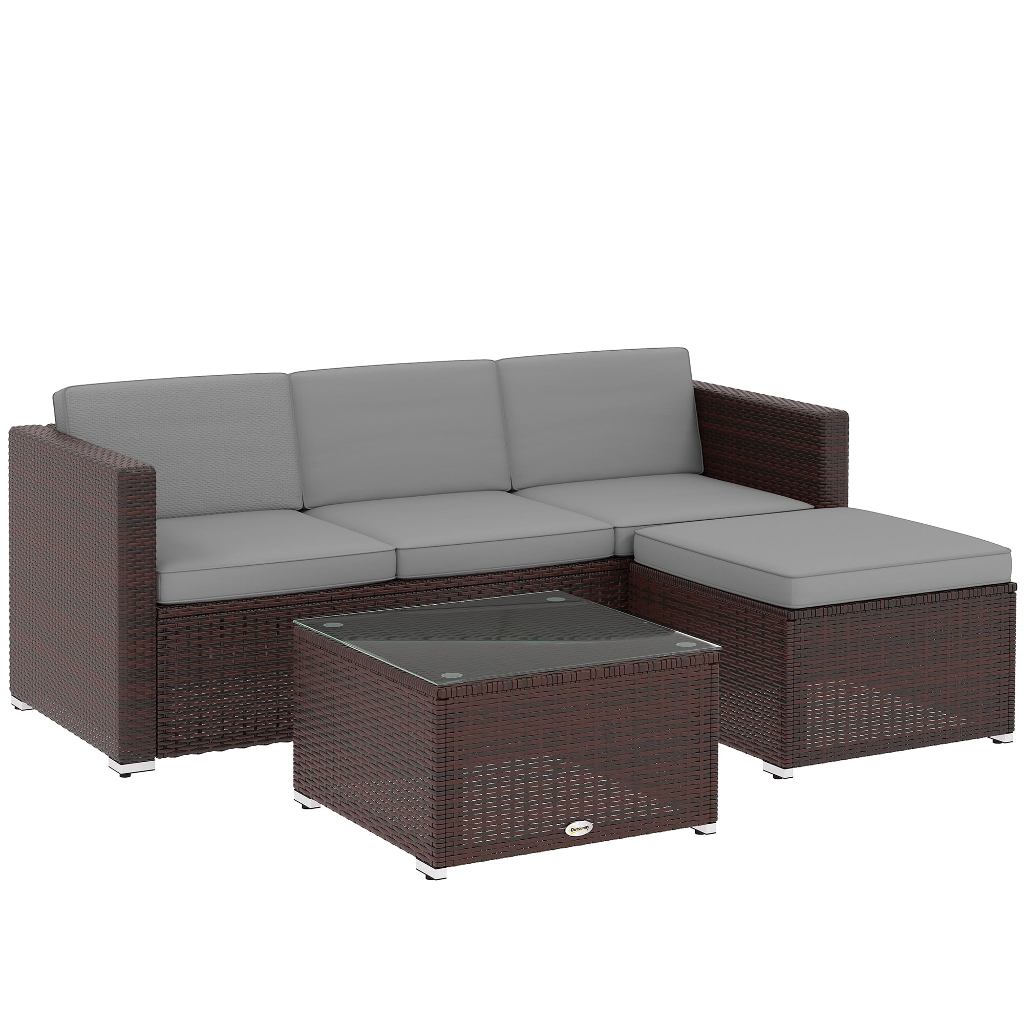 Click here for Outsunny Wicker Patio Furniture W/ Padded Cushions... prices