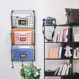 X-cosrack 3-Tier Hanging Wall File Organizer with Door Hooks and 6pcs S ...