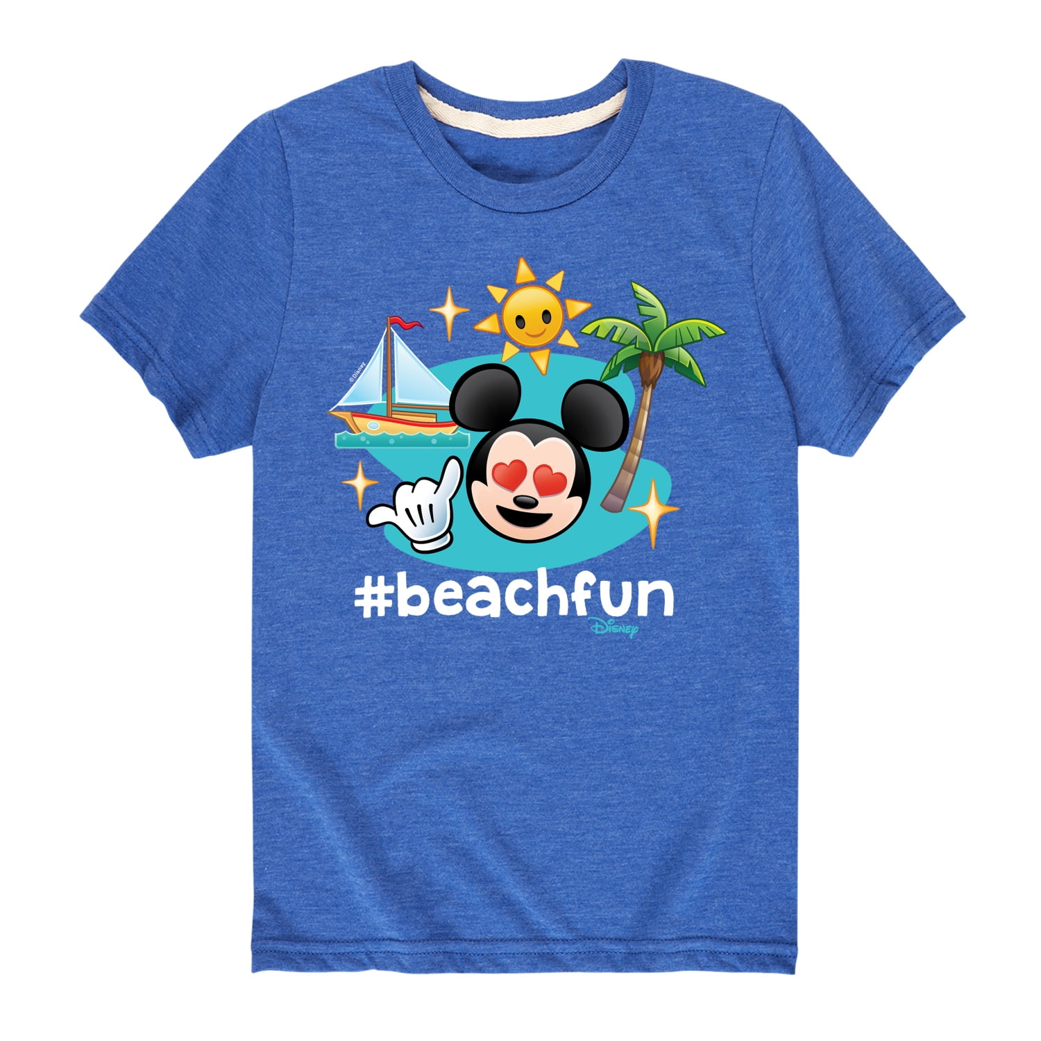 Disney Emoji - Beach Fun - Toddler And Youth Short Sleeve Graphic T ...