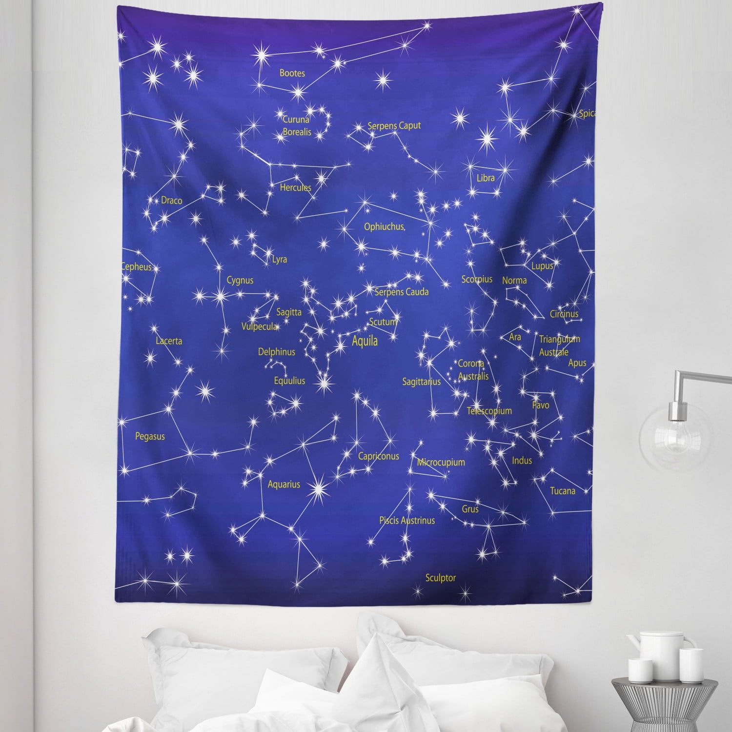 Constellation Tapestry, Astronomy Science Names of Stars Zodiac Signs ...