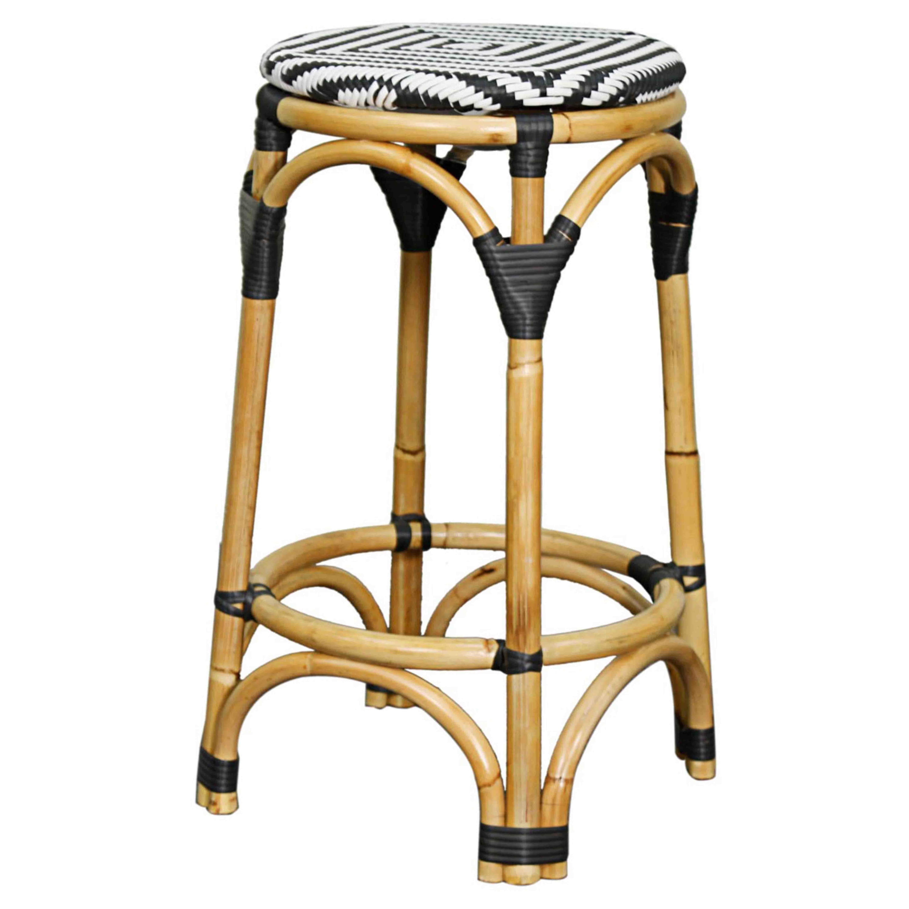 Adeline Rattan Backless Bistro Bar Stool - Walmart.com