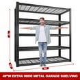 REIBII 48''W Garage Shelving Heavy Duty 2500LBS Adjustable Metal ...