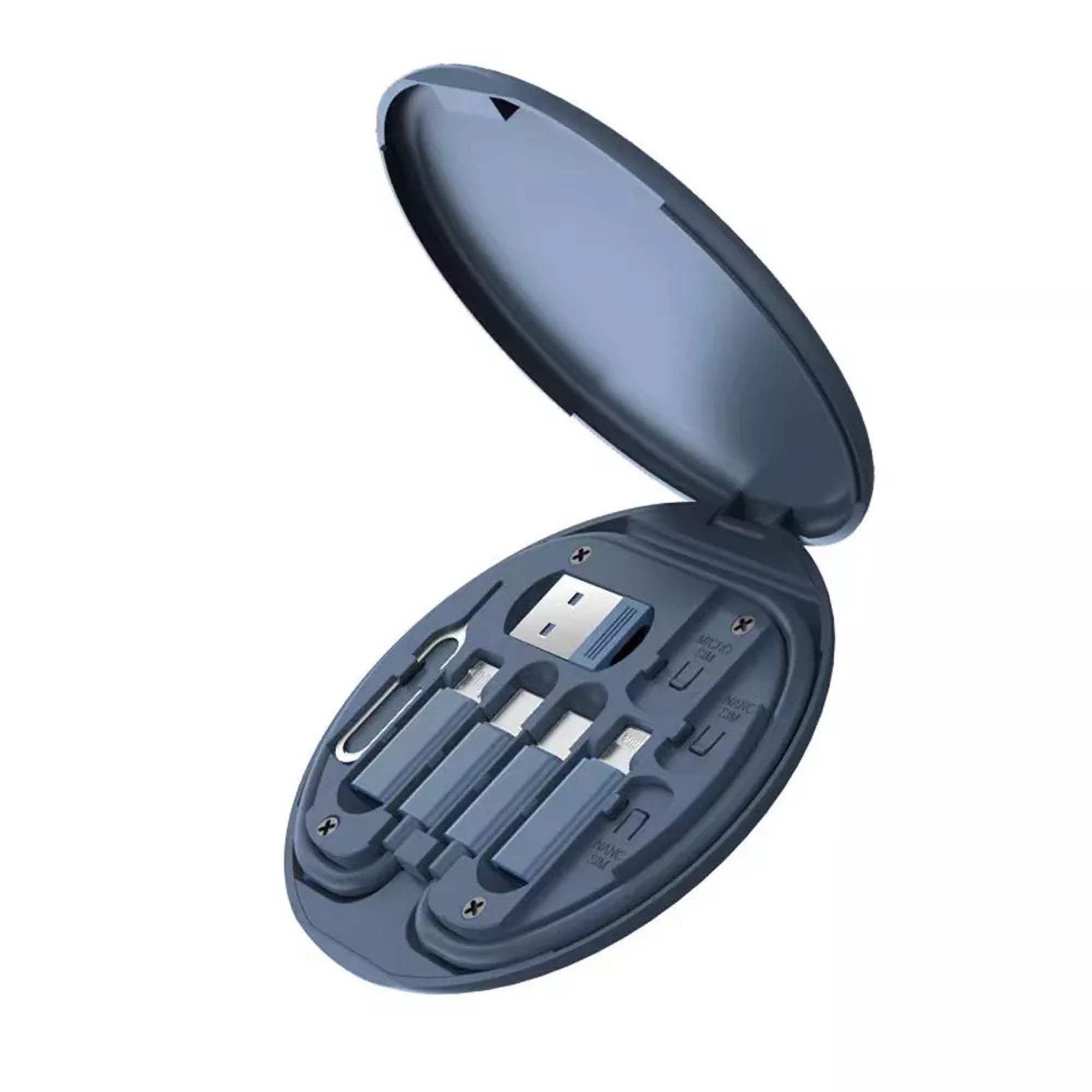 Anvirtue 9-in-1 Cable Case Multifunction Cable Box USB C Type-C Micro ...