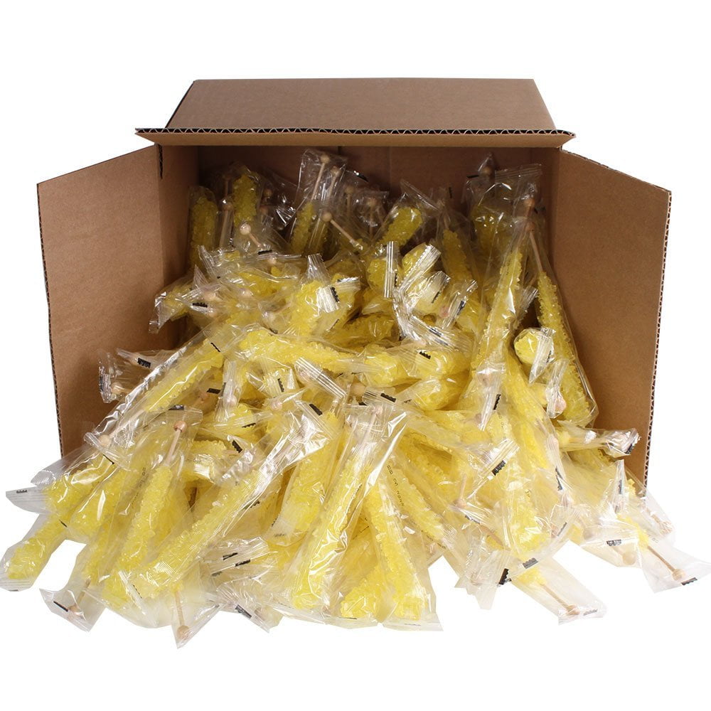 Extra Large Rock Candy Sticks: 144 Banana Lollipop - Yellow Rock Candy ...