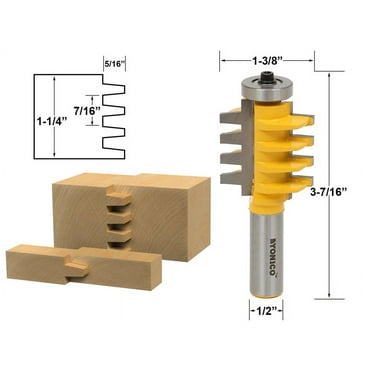 Yonico 5 Bit Casing & Base Molding Router Bit Set - 1/2" Shank - 16501 ...