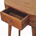 100% Solid Mango Wood Mini Console with Chestnut Finish | Small Drawer ...