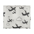 Airplane Cloud Pattern Door Curtain Sheer Privacy Light Filtering ...