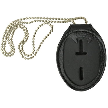 Genuine Leather Neck Chain Badge and ID Holder - Walmart.com