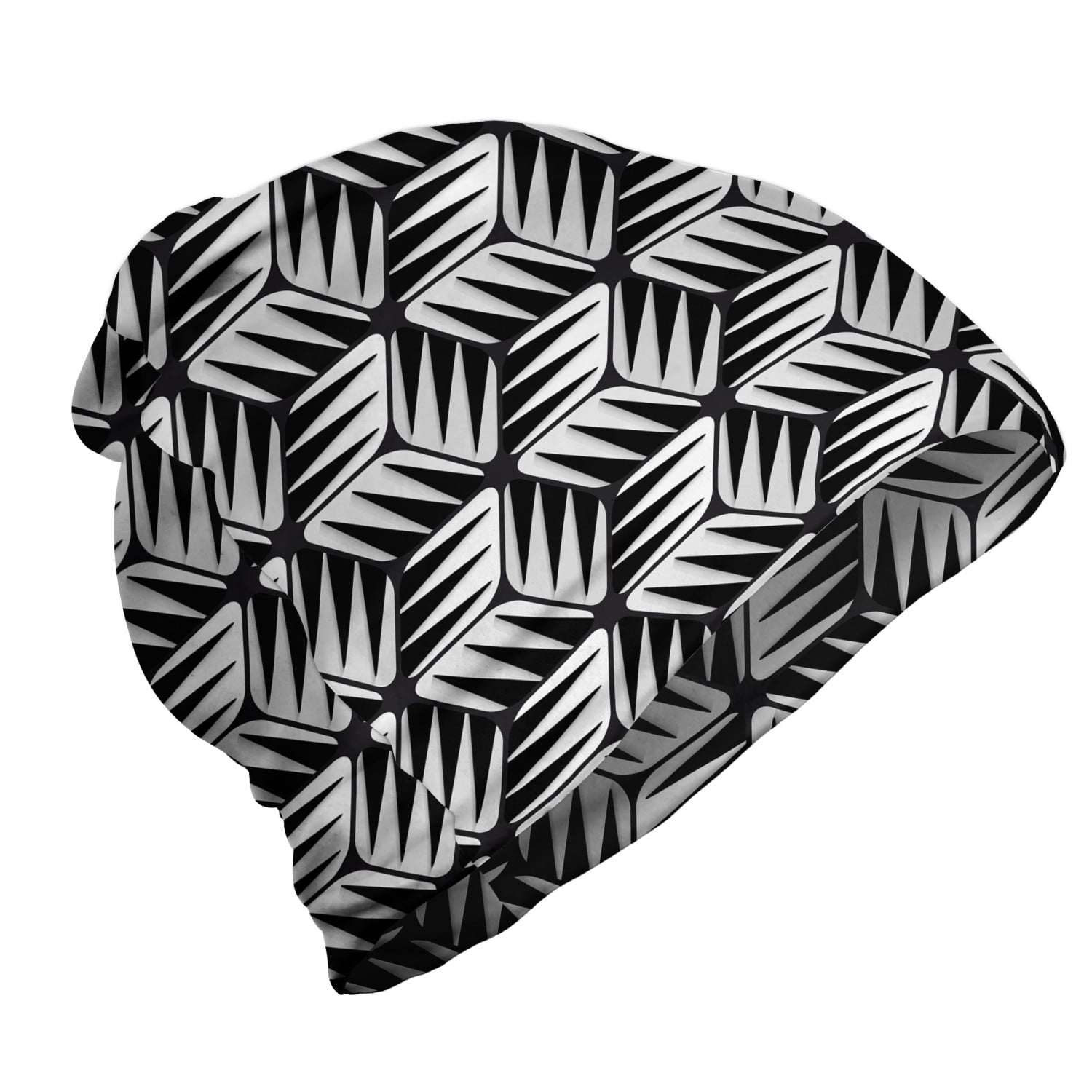 Abstract Unisex Beanie, Irregular Pointy Shapes, Hiking Outdoors ...