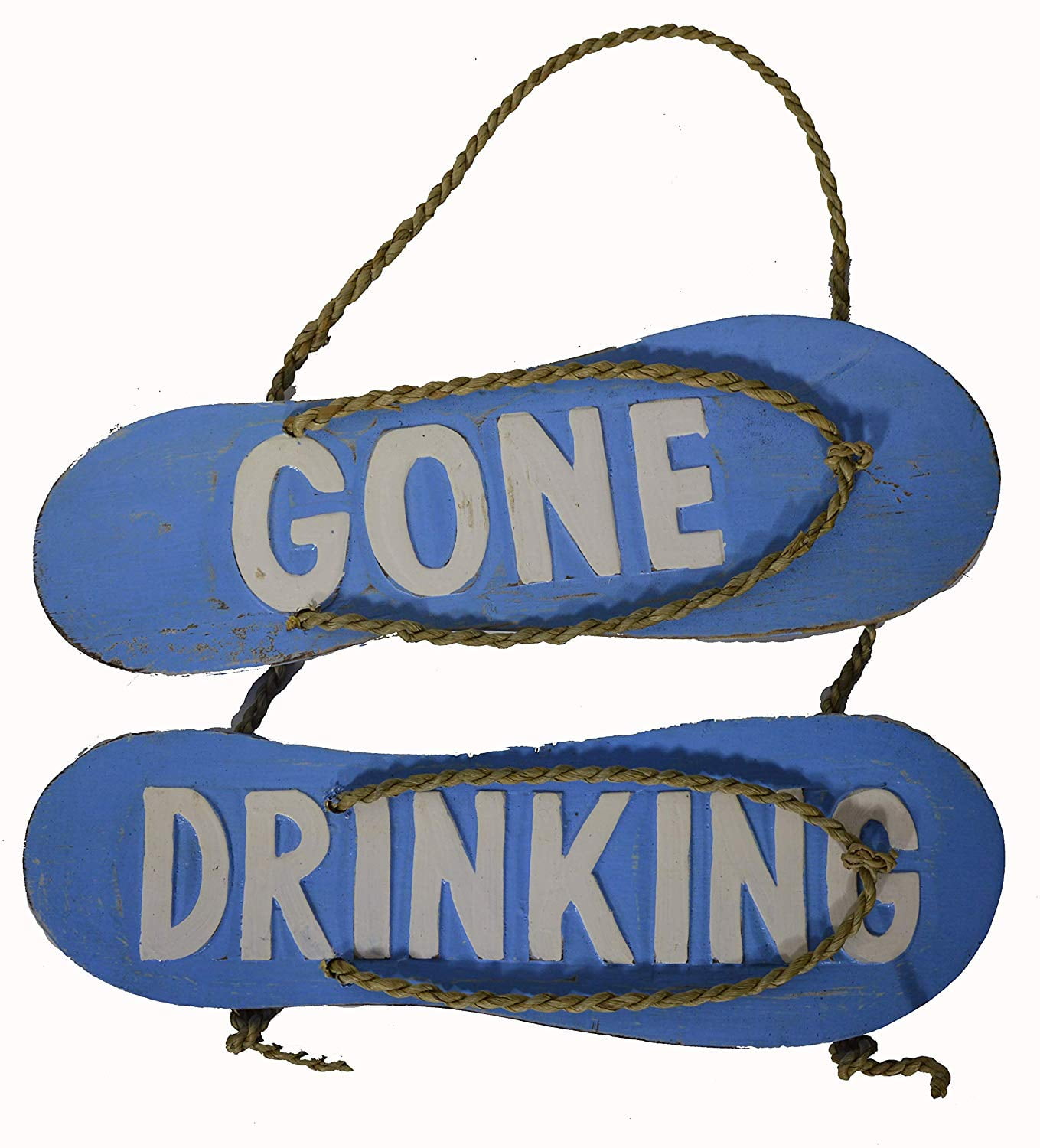 Hand Carved FLIP Flop Gone Drinking Sign Towels Beach Surfboard Wooden ...