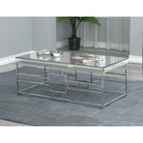 Geometric Frame Rectangular Coffee Table Chrome - Walmart.com