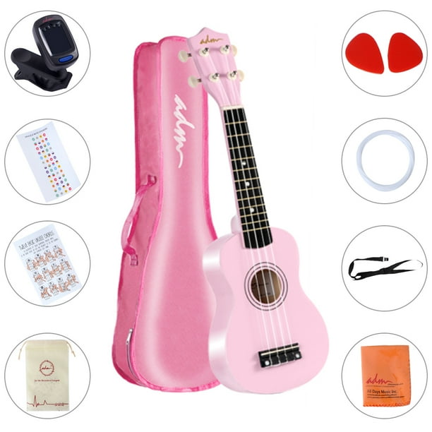 ADM 21 Inch Beginner Soprano Ukulele for Kids with Uke Gig Bag and ...