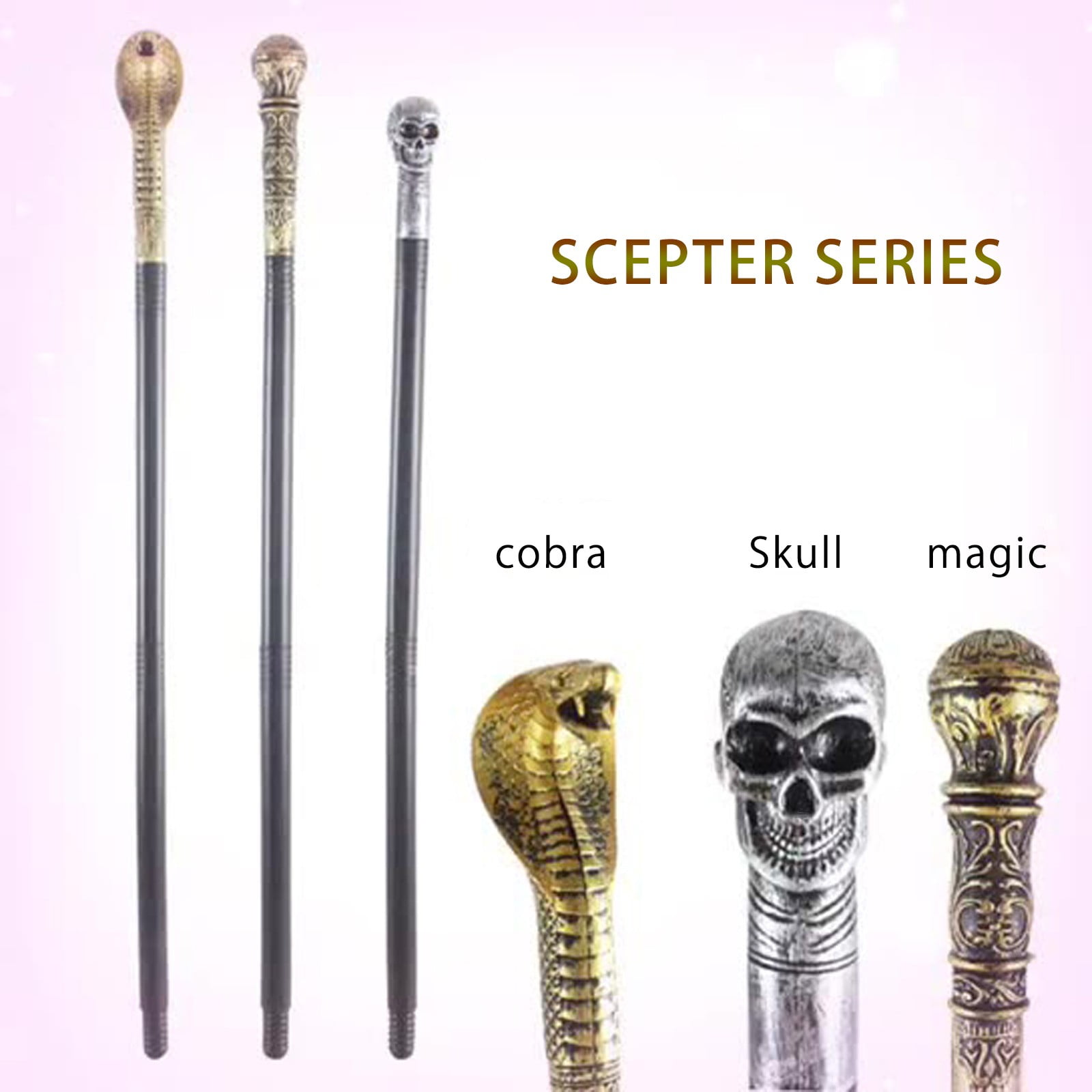Teissuly Halloween Decor Party Costume Weapons, Three-fold Cane ...