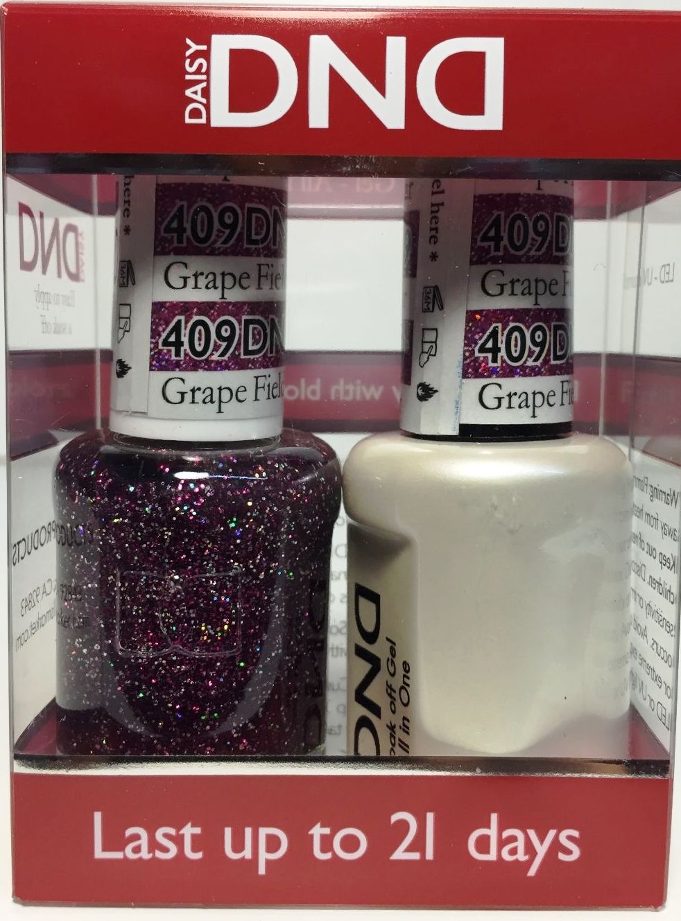 DND Nail Polish Gel & Matching Lacquer Set (409 - Grape Field ...