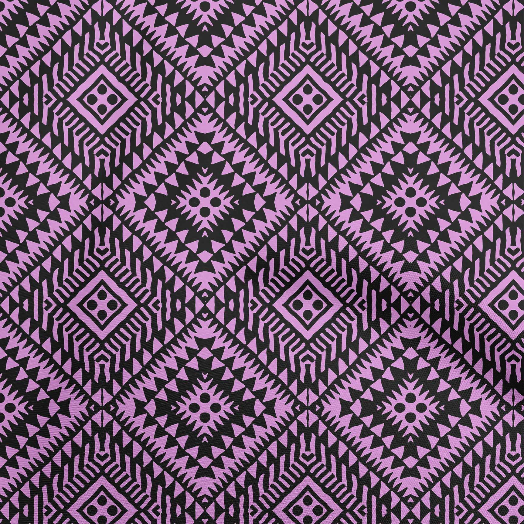 oneOone Cotton Flex Purple Fabric Tribal Sewing Material Print Fabric ...