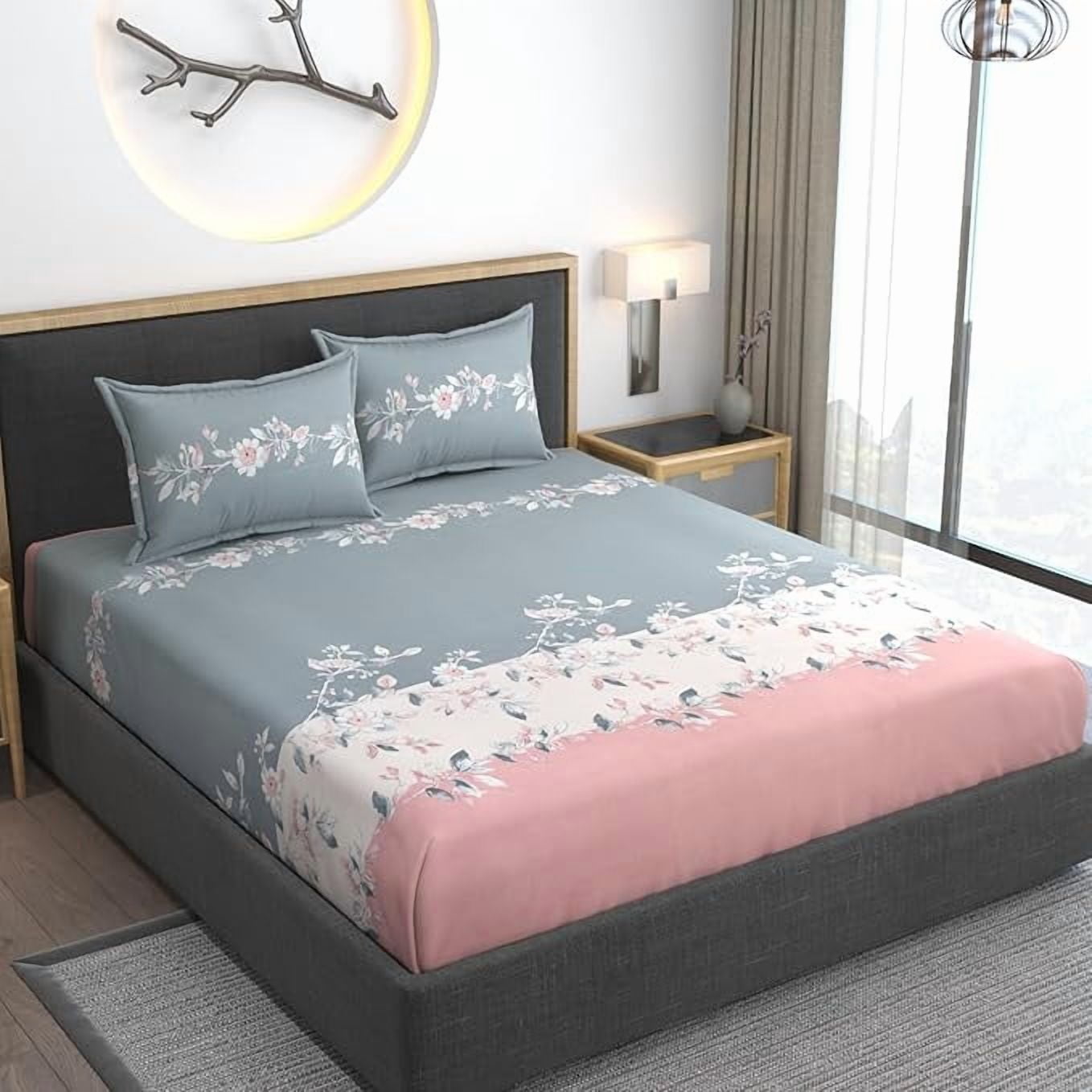 Click here for Ameyaa Feel Glace Cotton Bedsheets All Around Elas... prices