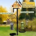 Bird Feeder Pole - 92 Inch Heavy Duty Birdhouse Stand with Squirrel ...