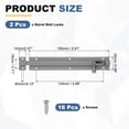 2 Pack Barrel Bolt Locks, 6 Inch Sliding Door Bolt Lock Latch, Aluminum ...