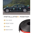 13Ft Automotive Weather Stripping, Accessories Door Rubber Seal Strip ...