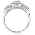 Pompeii 3/4ct 3-Stone Pave Cushion Halo Diamond Engagement Ring Vintage 10k White Gold - Walmart.com