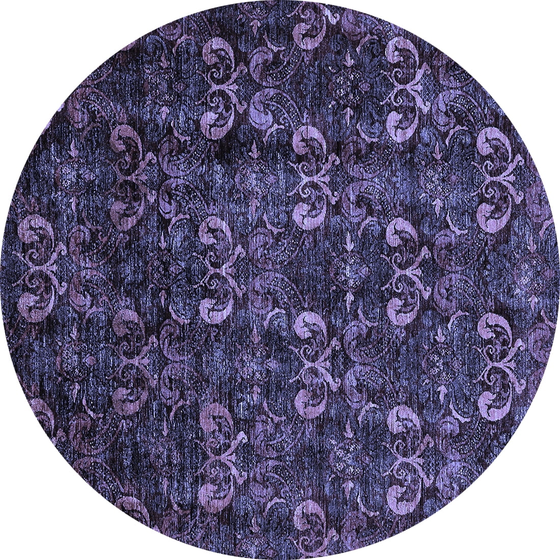 Ahgly Company Indoor Round Abstract Blue Modern Area Rugs, 5' Round ...