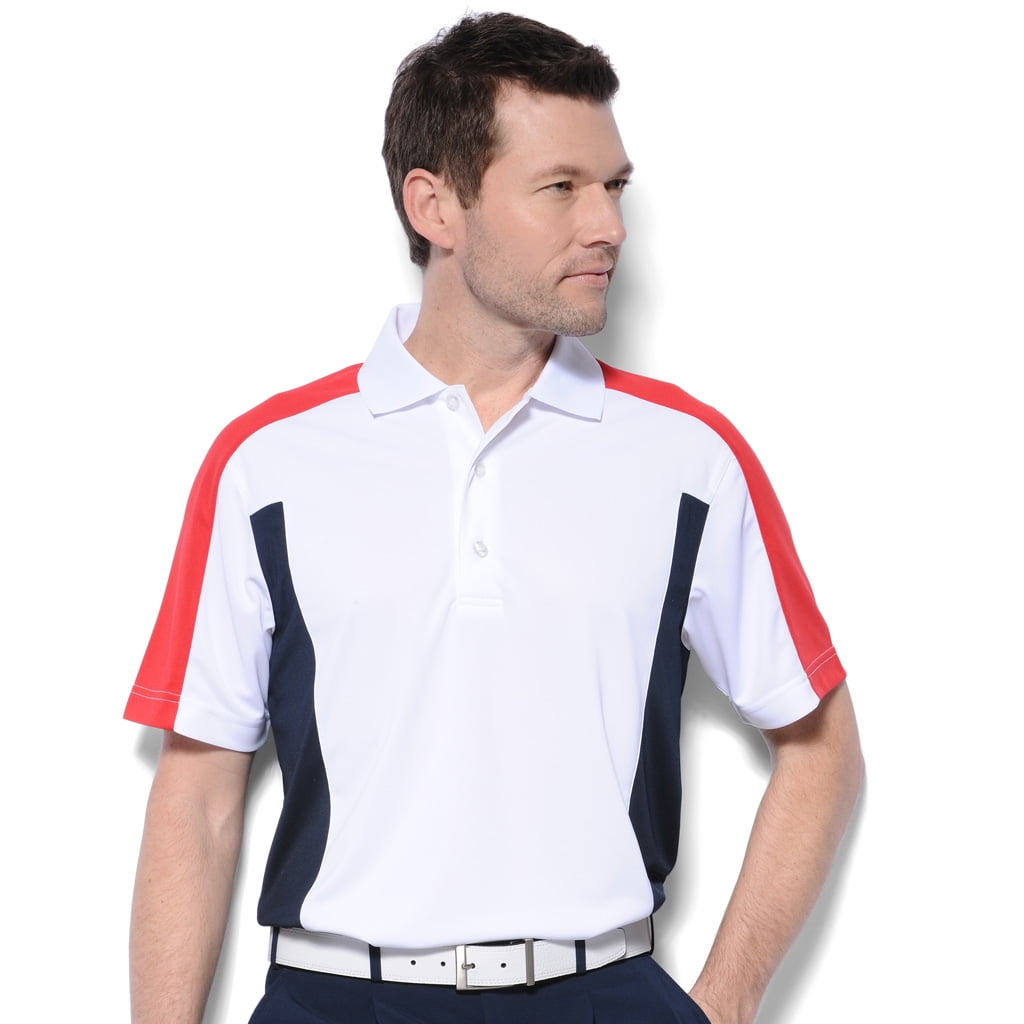 Monterey Club Men's Americana Colorblock Golf Polo Shirt #1038 ...