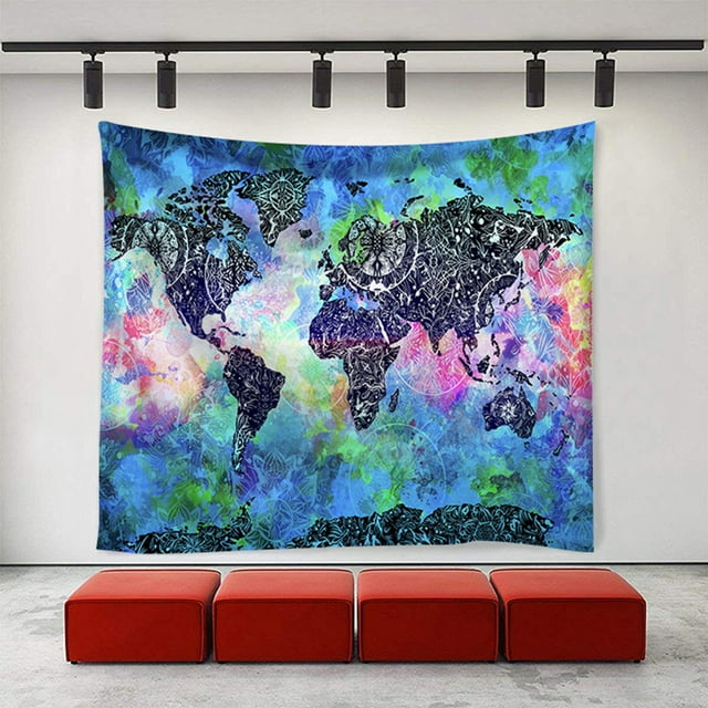 Vintage World Map Tapestry Wall Hanging World Map Decoration for ...