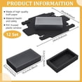 Cardboard Drawer Gift Storage Boxes with Clear Cover Rectangle Black ...