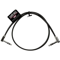 Ernie Ball P06228 Single Flat Ribbon Angle to Angle Patch Cable - Black ...
