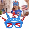 4Th Of July Patriotic Paper Glasses Set Red White Blue Photo Booth ...