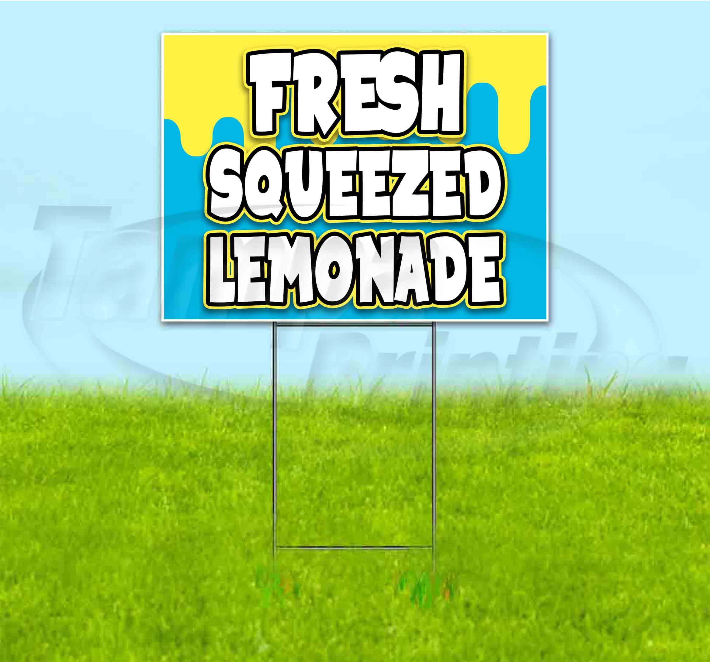 Fresh Squeezed Lemonade (18"x24") Corrugated Plastic Yard Sign, Bandit ...