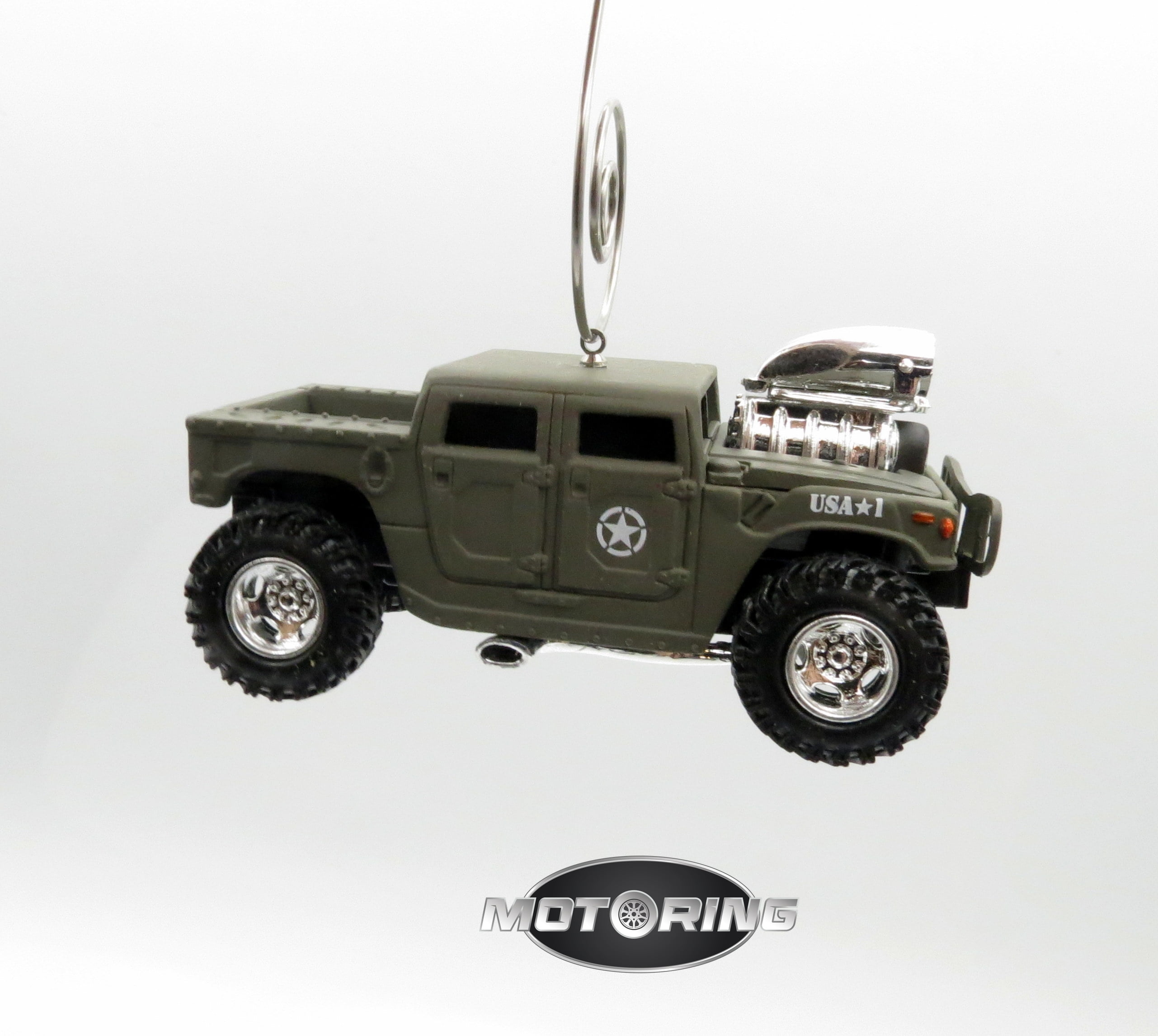Hummer Humvee SUV Army Green Car Rare Christmas Ornament Diecast ...