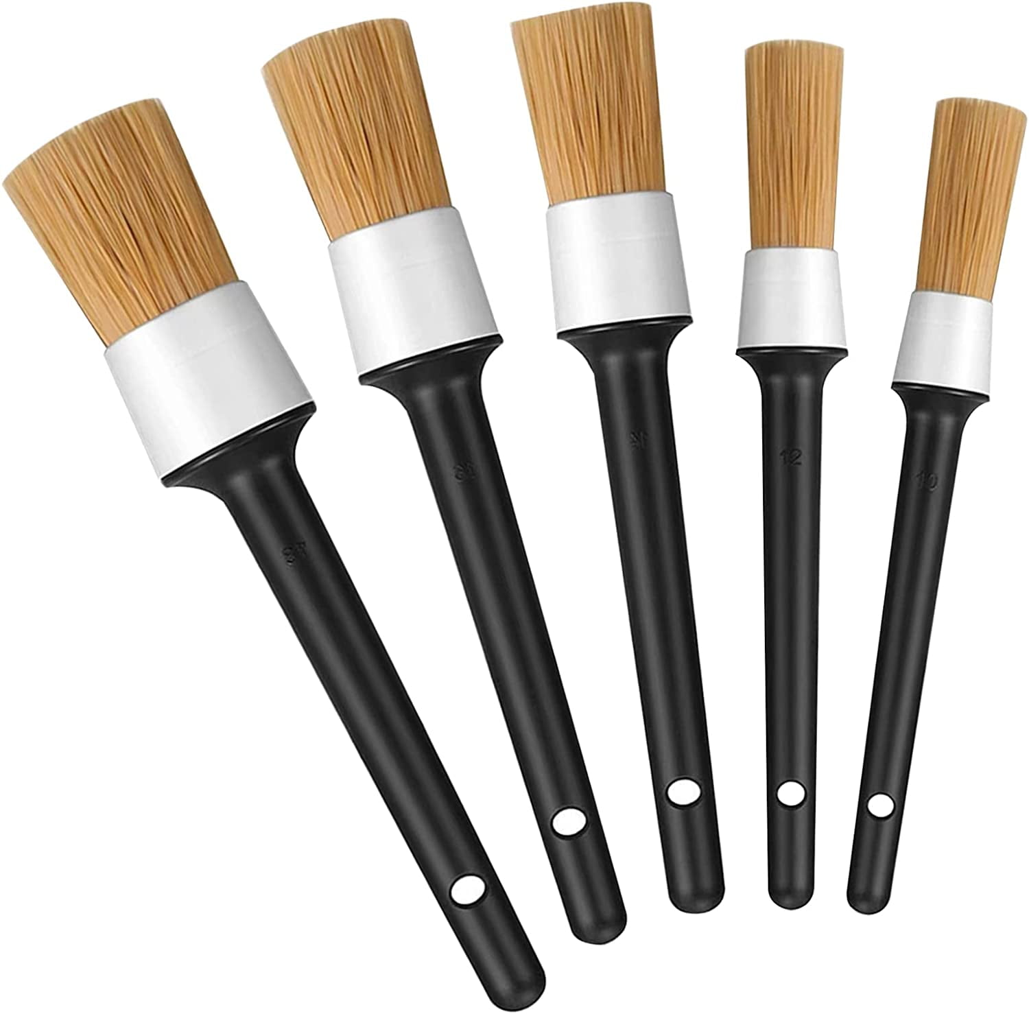 Car Detailing Brushes Boars Hair Ultra Soft, Clean Interior and ...