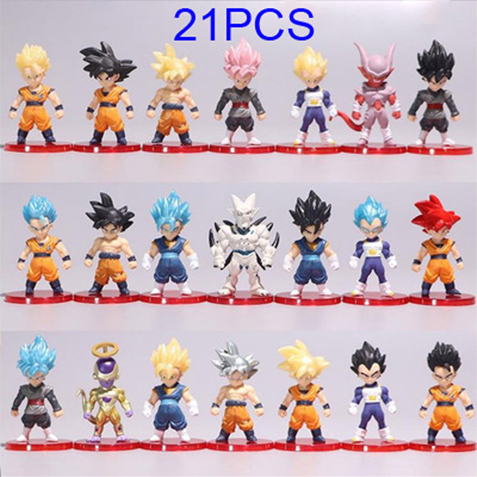 Buy 21pcsSet 6-7cm Dragon Ball Z DBZ Anime Super Saiyan Son Goku Vegeta ...