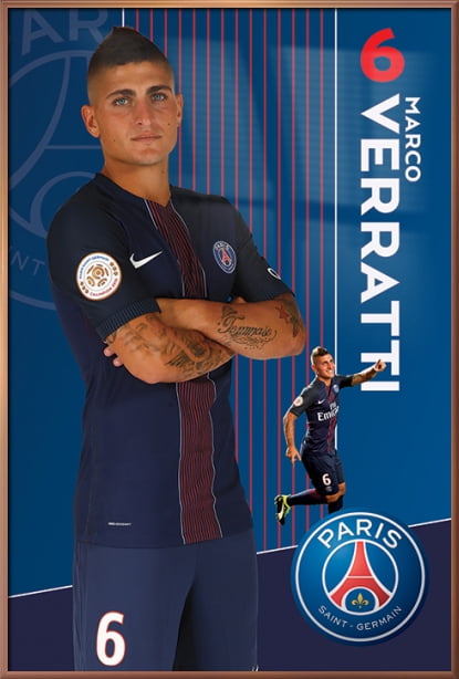 Paris Saint Germain - PSG - Framed Soccer Poster / Print (Marco ...